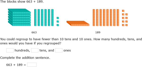IXL | Use models to add three-digit numbers - regroup tens and ones ...