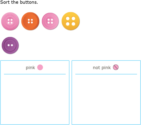 IXL | Classify and sort buttons | Kindergarten math