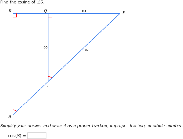 IXL - Trigonometric ratios in similar right triangles (Geometry practice)