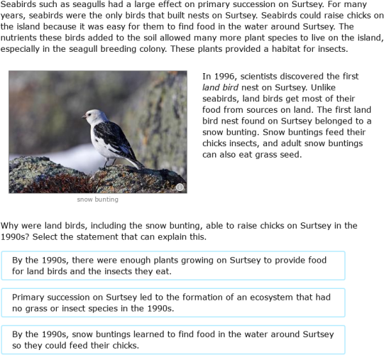 IXL | Investigate primary succession on a volcanic island | 8th grade ...