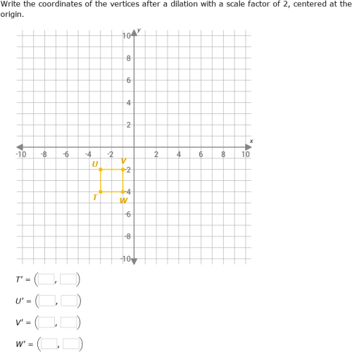 IXL | Dilations: find the coordinates | 8th grade math