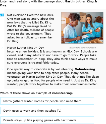 IXL | Martin Luther King Jr. Day | 1st grade social studies