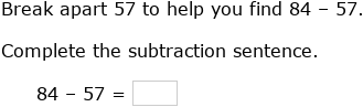 IXL | Break apart a two-digit number to subtract | 2nd grade math