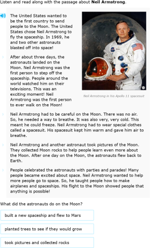 IXL | Neil Armstrong | Kindergarten social studies