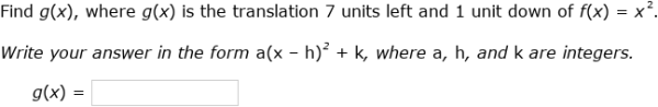 IXL - Translations of quadratic functions (Algebra 1 practice)