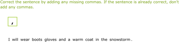 IXL | Commas with a series | 3rd grade language arts