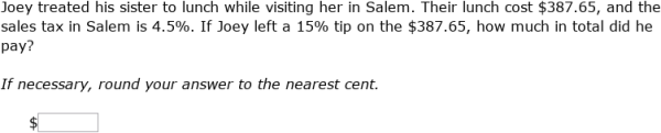 IXL | Multi-step problems with percents | 8th grade math