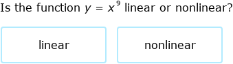IXL | Identify linear and nonlinear functions: equations | 8th grade math