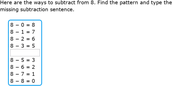 Subtraction Sentence