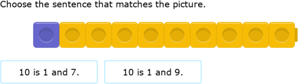 IXL | Take apart numbers up to 10: words | 1st grade math