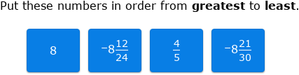 IXL | Put rational numbers in order | 6th grade math