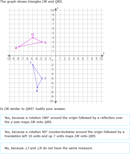 IXL | Determine if two figures are similar: justify your answer | 8th ...
