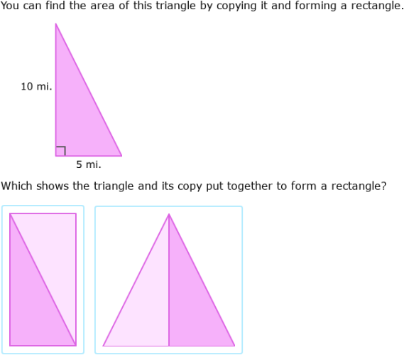 IXL | Understanding area of a right triangle | 5th grade math