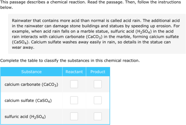 IXL | Identify reactants and products | 7th grade science
