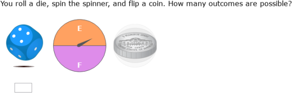 IXL | Compound events: find the number of outcomes | 7th grade math