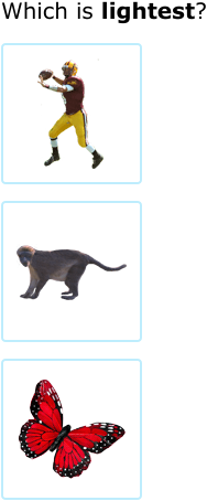 IXL | Light and heavy | Kindergarten math