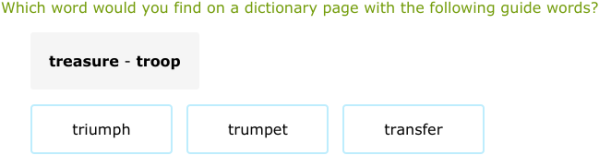 Dictionary Page Guide Words
