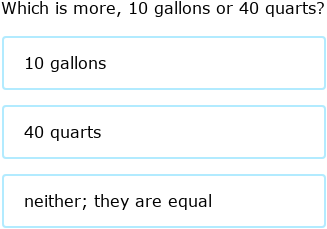 IXL | Compare customary units of volume | 4th grade math