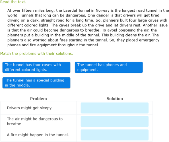 IXL | Match problems with their solutions | 4th grade language arts