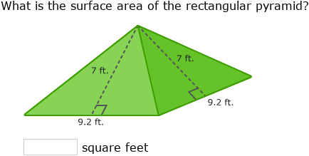 Surface Area Of A Pyramid Examples