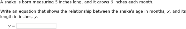 IXL - Slope-intercept form: write an equation from a word problem ...