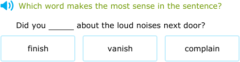 IXL | Complete the sentence with a two-syllable word | 2nd grade ...