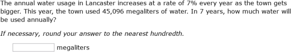 IXL - Exponential growth: word problems (Algebra 1 practice)