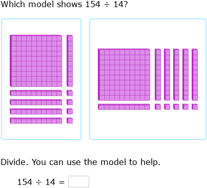 IXL | Divide by 2-digit numbers using models | 6th grade math