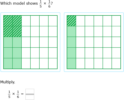 IXL | Multiply two unit fractions using models | 5th grade math