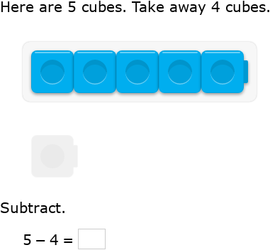 IXL | Subtract with cubes - numbers up to 5 | Kindergarten math