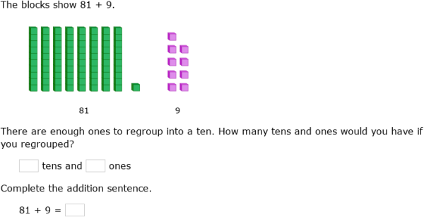 IXL | Use models to add a two-digit and a one-digit number - with ...