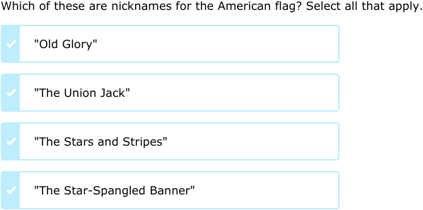 IXL | The American flag | 5th grade social studies