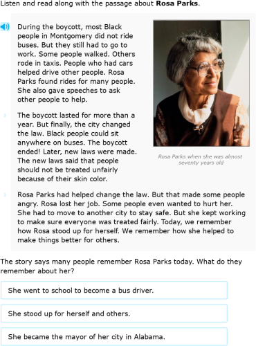 IXL | Rosa Parks | 1st grade social studies