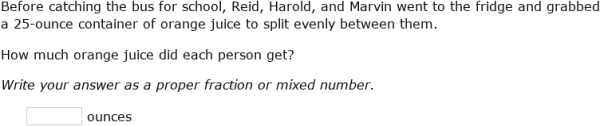 IXL | Understand fractions as division: word problems | 7th grade math