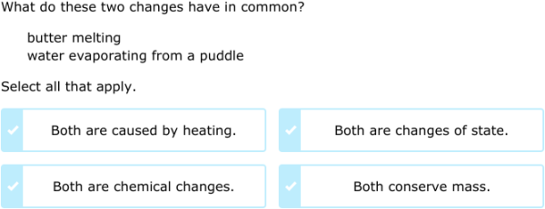 IXL | Compare physical and chemical changes | 7th grade science