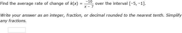 IXL - Average rate of change: polynomial and rational functions ...