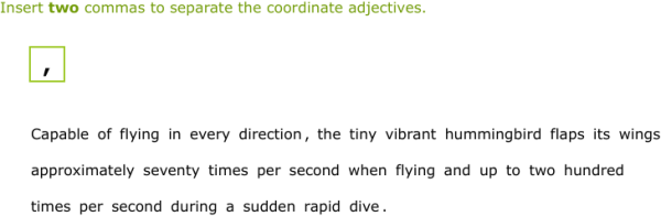 IXL | Commas with coordinate adjectives | 7th grade language arts