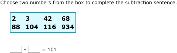 IXL | Choose numbers with a particular sum or difference | 5th grade math