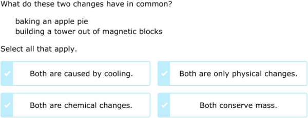 IXL | Compare physical and chemical changes | 6th grade science