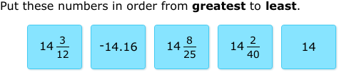IXL | Put rational numbers in order | 7th grade math