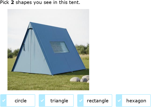 IXL | Two-dimensional shapes in real-world objects | 1st grade math