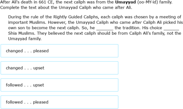 IXL | Early Islamic conquests | 7th grade social studies