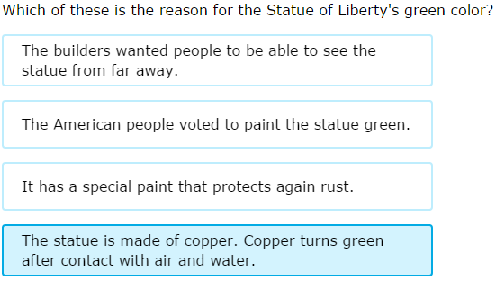 IXL - The Statue of Liberty (5th grade social studies practice)