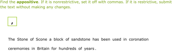 IXL | Commas with nonrestrictive elements | 11th grade language arts