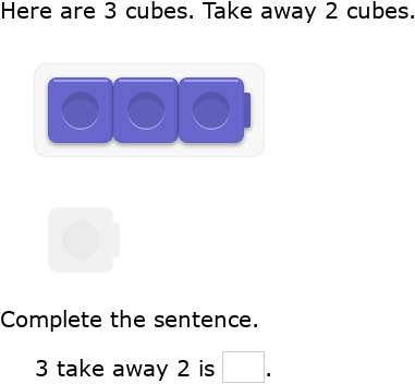 IXL | Take away cubes - numbers up to 5 | Kindergarten math