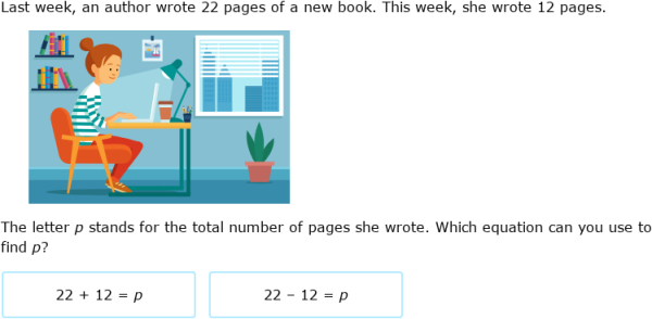 IXL | Write variable equations: word problems | 5th grade math