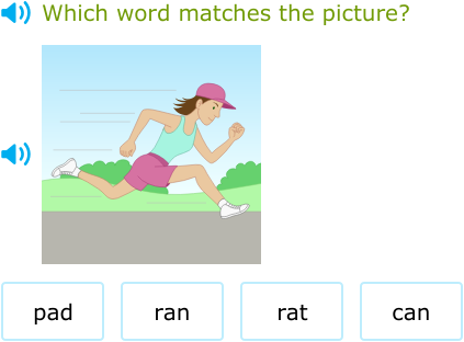 IXL | Choose the short a word that matches the picture | 1st grade ...