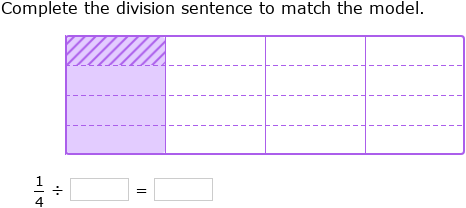 IXL | Divide unit fractions and whole numbers using area models | 6th ...
