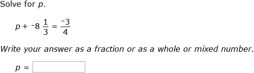 IXL | Solve one-step addition and subtraction equations with fractions ...