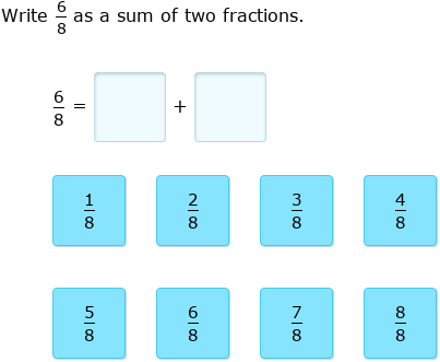 IXL | Write a fraction as a sum of fractions | 4th grade math